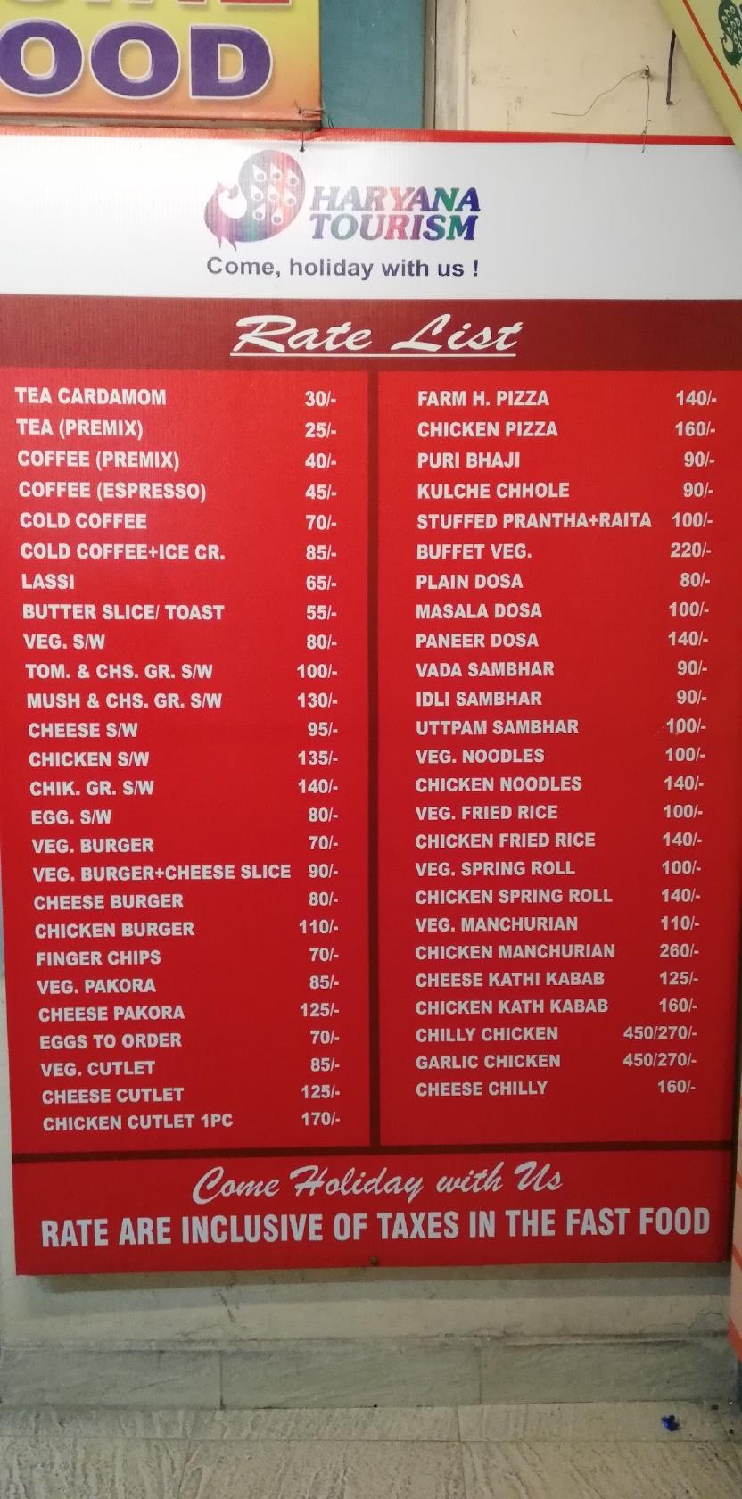 Menu at Oasis Fast Food Karnal, Uchana, PXWF+22Q