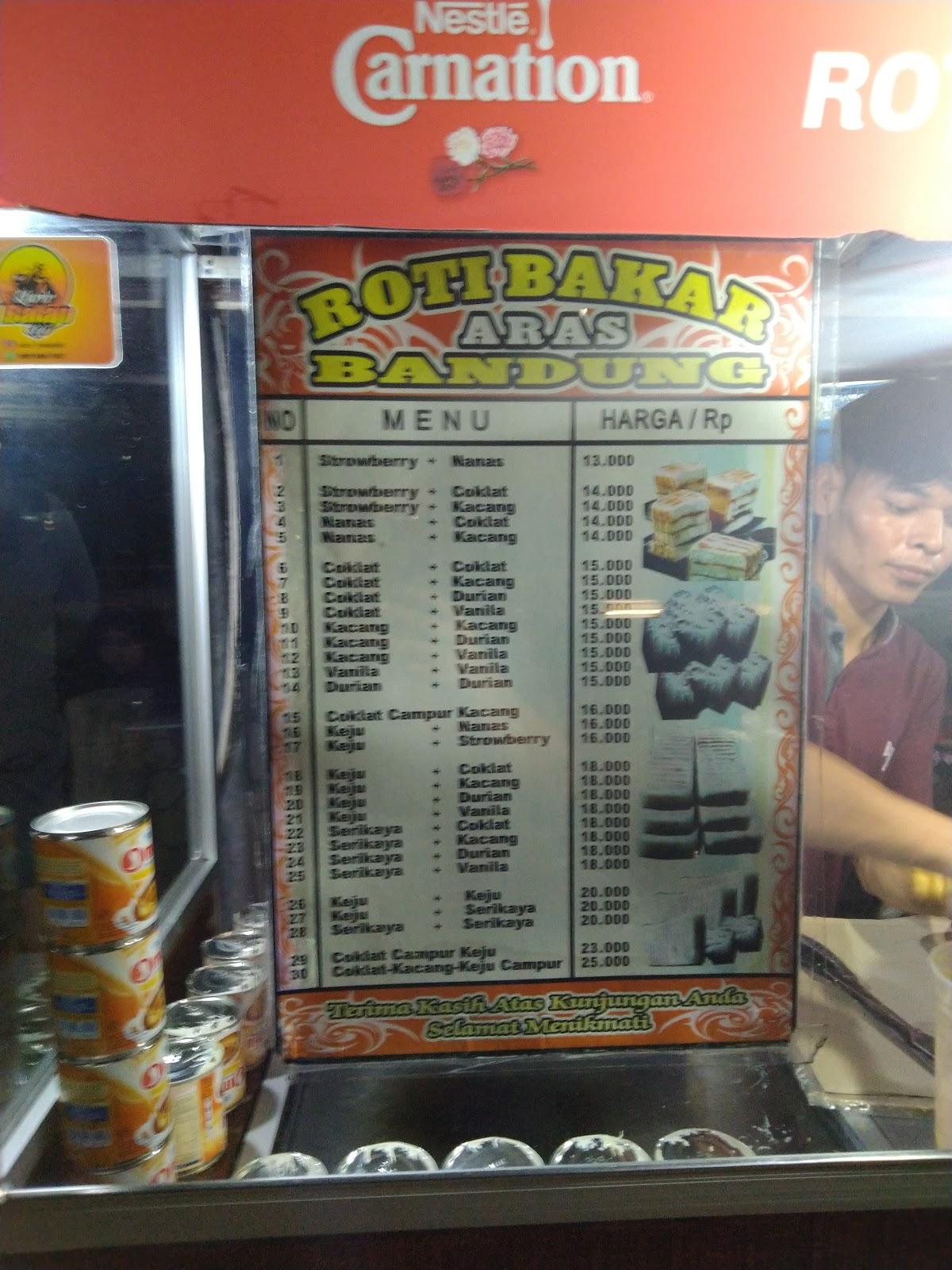 Menu at Roti Bakar Aras Bandung 04 cafe, Kendari