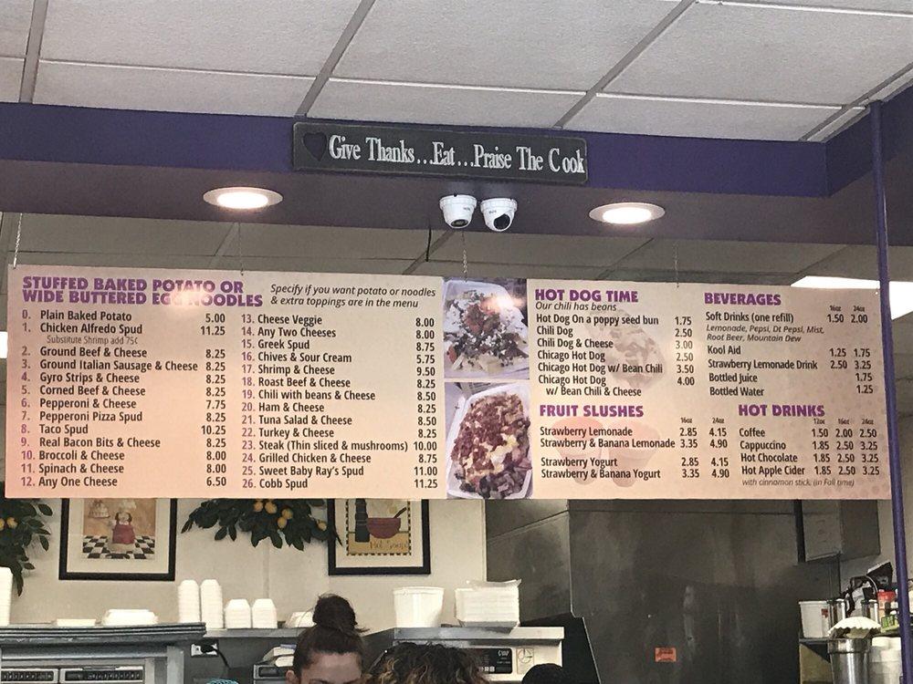 Menu at The Potato Place desserts, Detroit