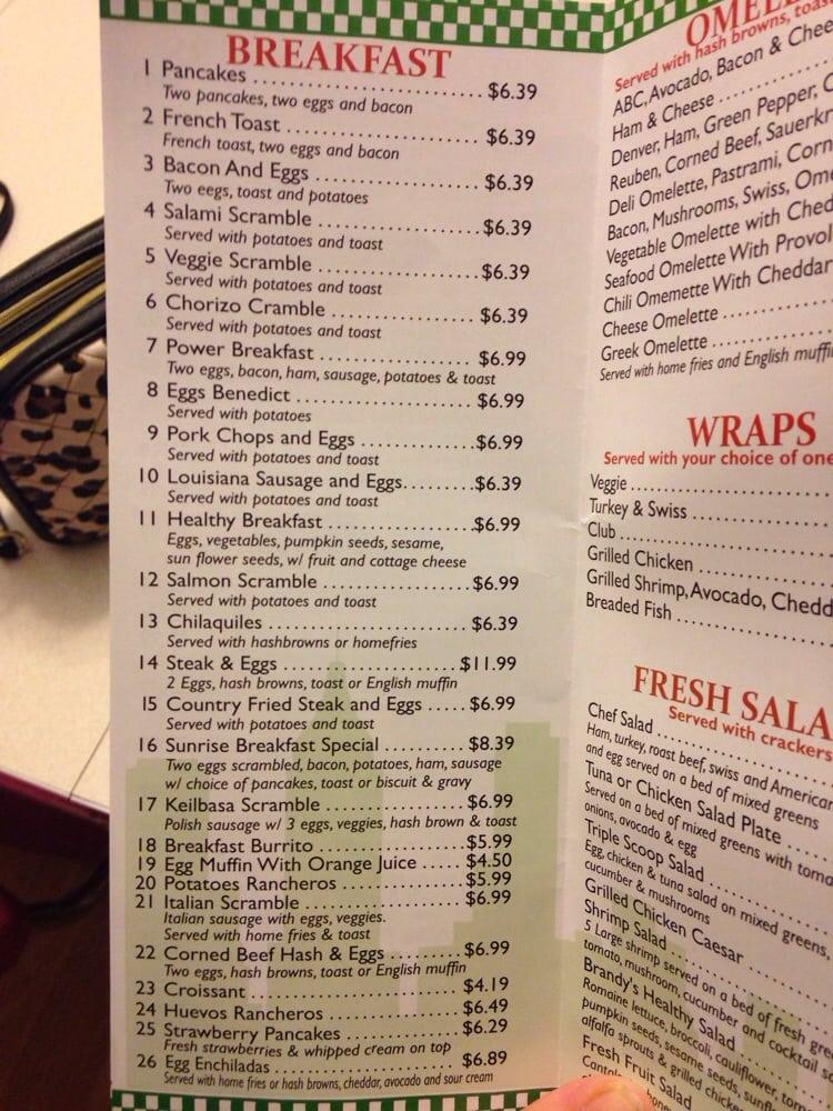 Menu at Sunrise Deli New York Style restaurant, Spring Valley, Campo Rd