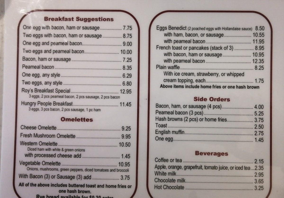 Menu at Uncle Roy's Restaurant, Midland
