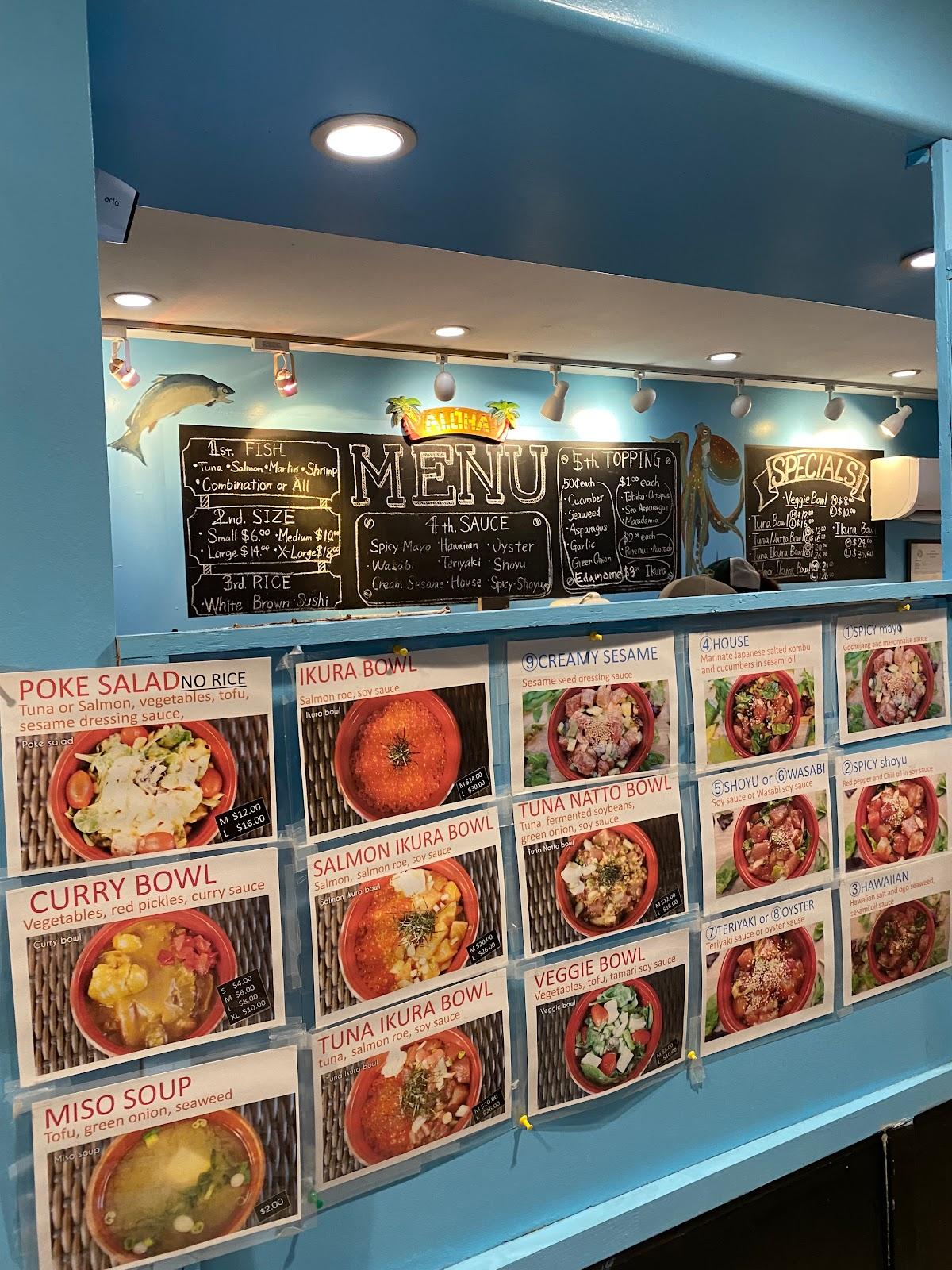 Menu at Maguro Spot restaurant, Honolulu