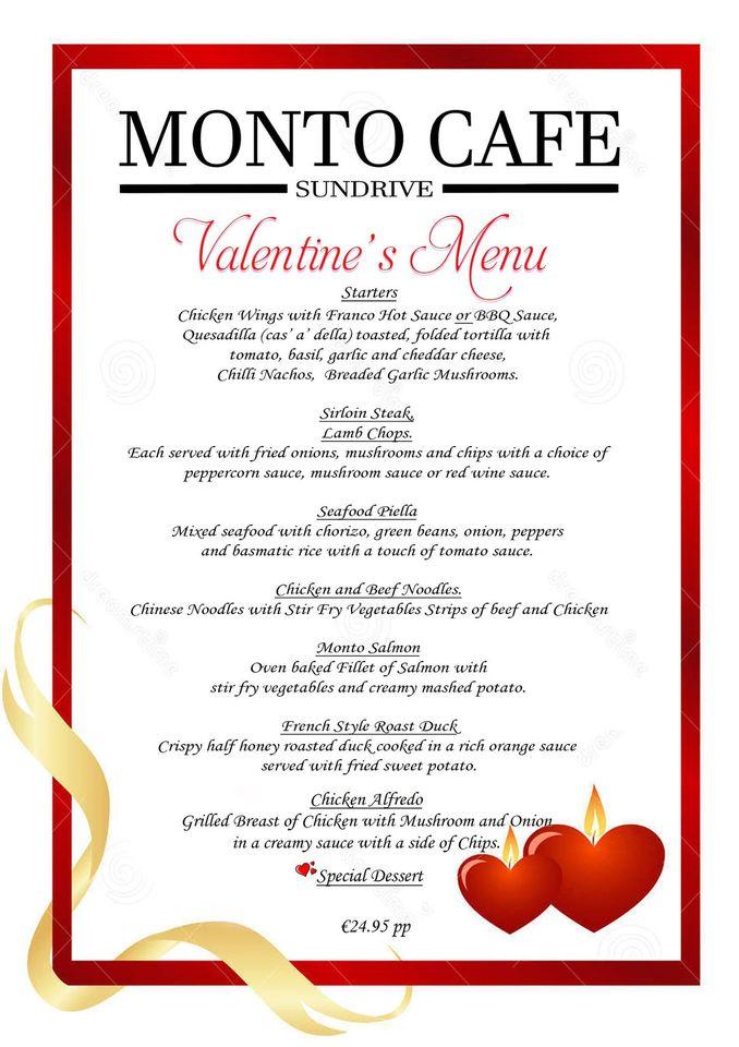 Menu at Montos Sundrive cafe, Dublin, 45 Sundrive Rd