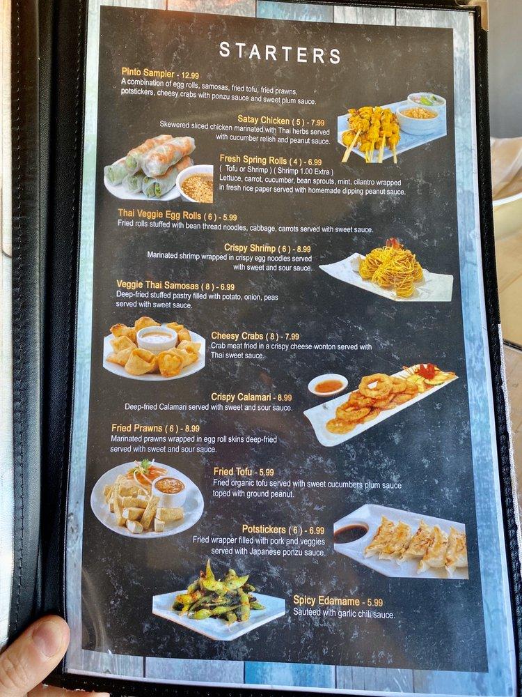 Menu at Pinto Thai Ramona restaurant, Ramona