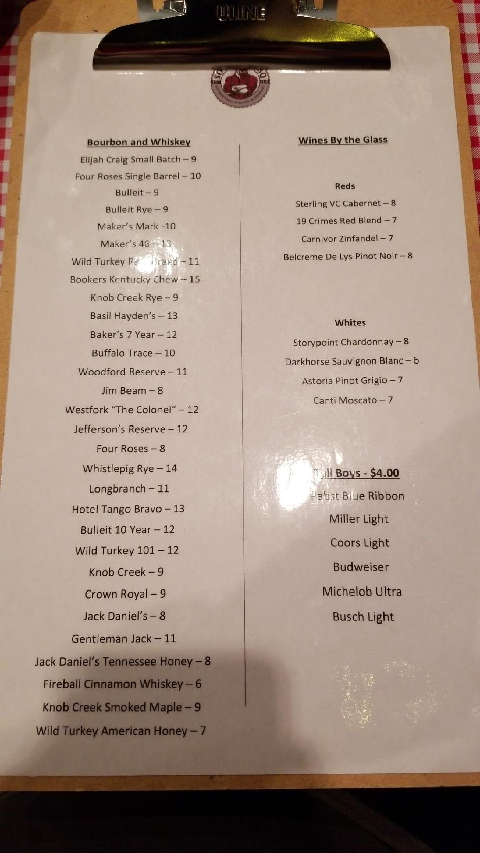 Menu at Soul Pig BBQ, Decatur