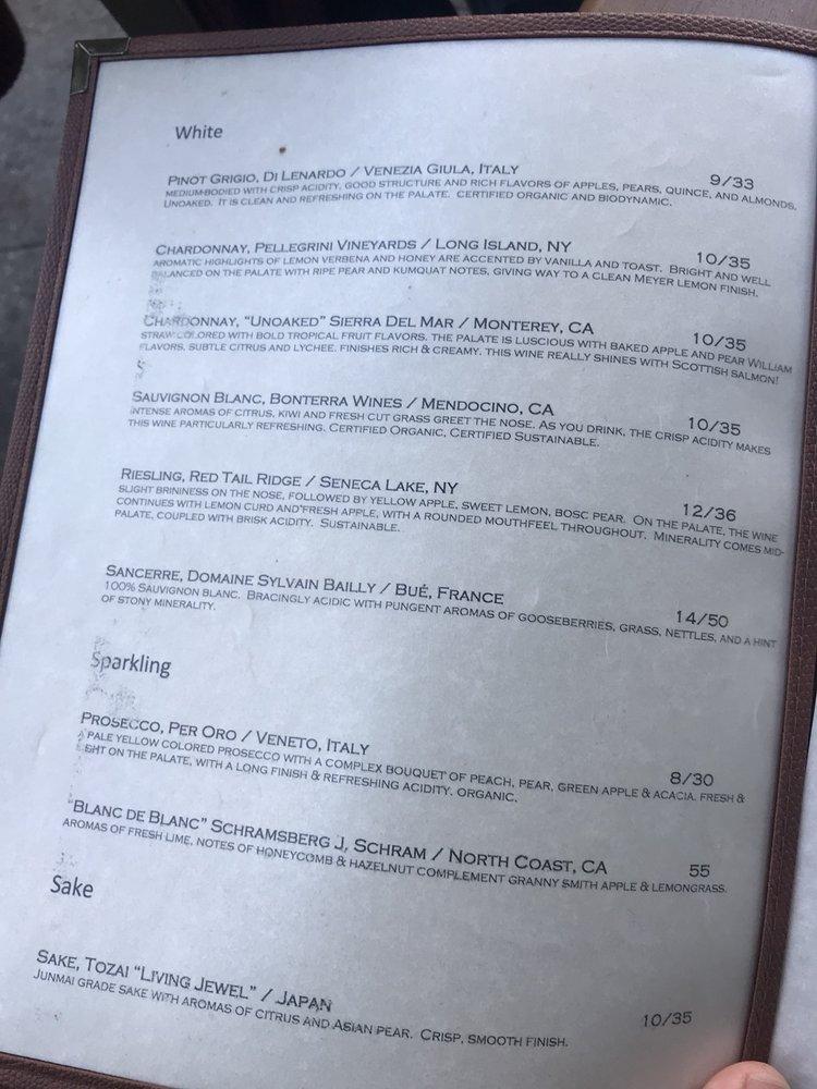 Menu at Sweet Grass Grill restaurant, Tarrytown