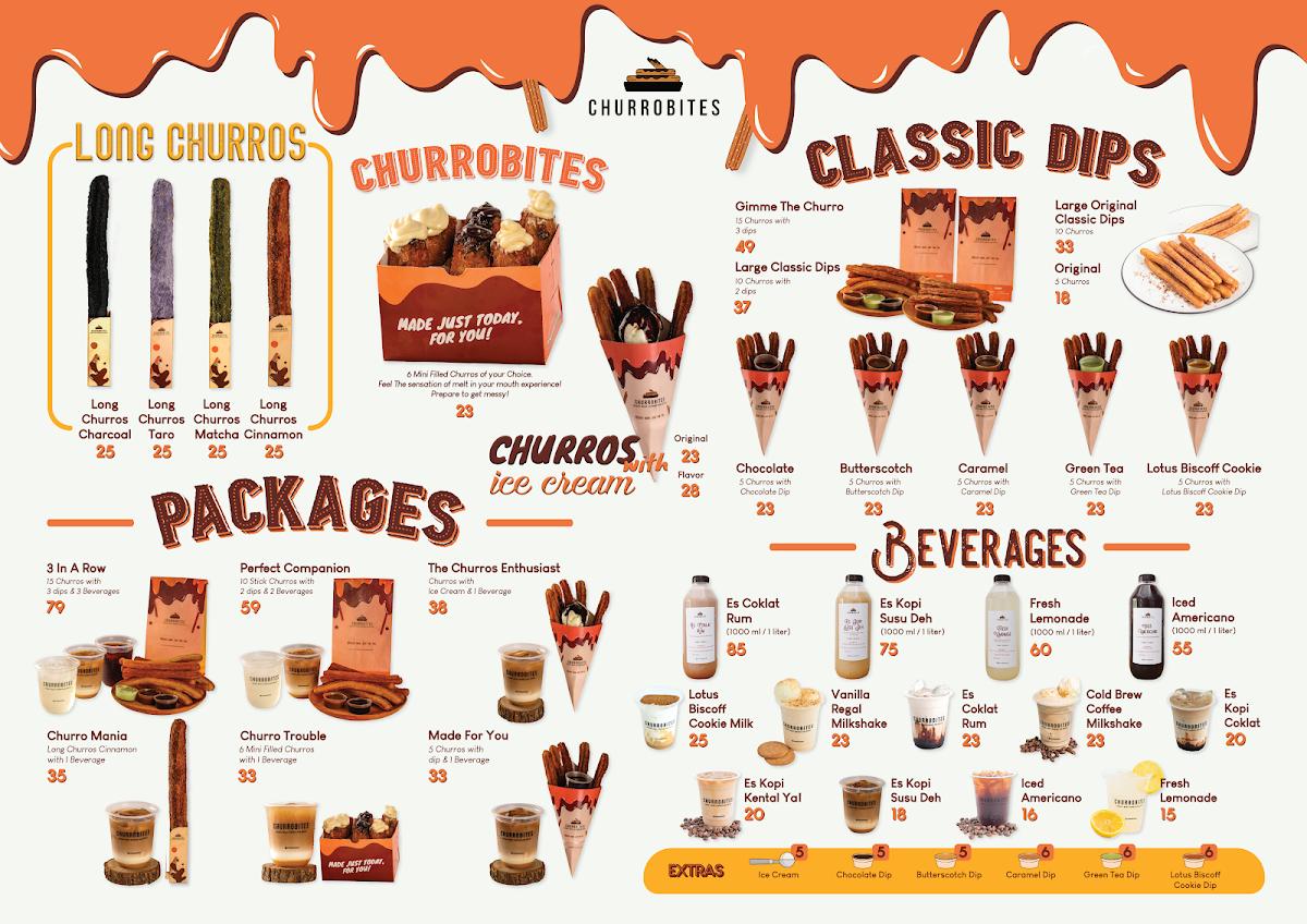 Menu at CHURROBITES: Churros and Coffee, Kota Wisata cafe, Depok