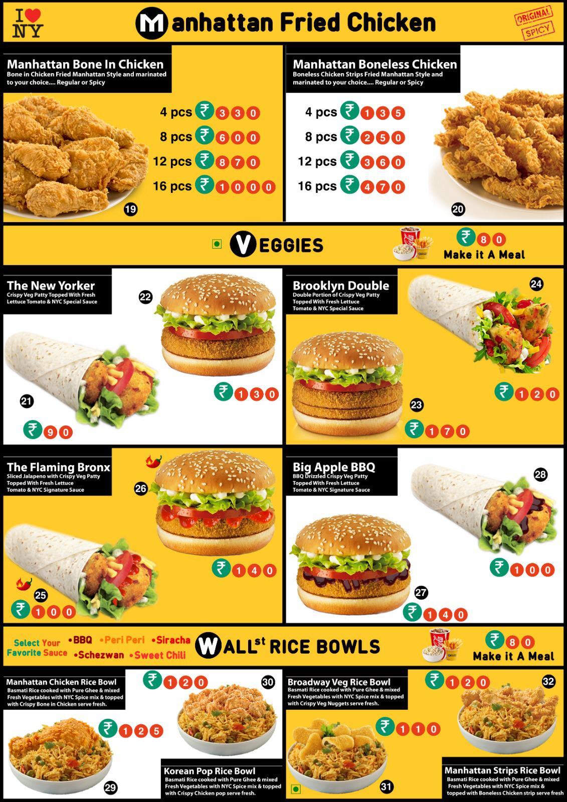 Menu at New York Chicken, Bhatkal, Sm yahya road