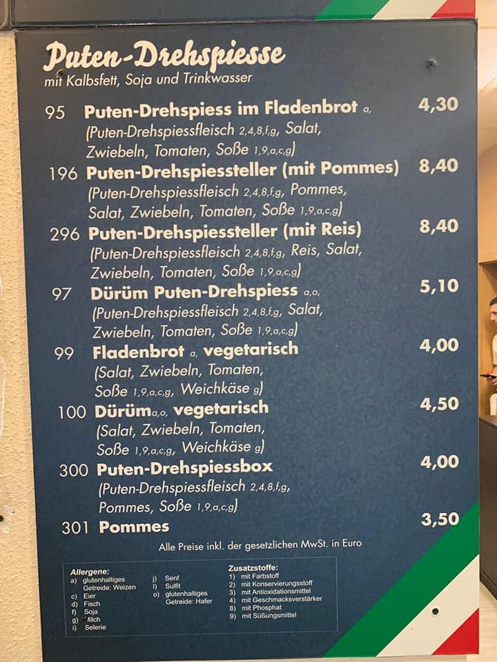 Speisekarte von Pizza Haus & Co, Hirschau