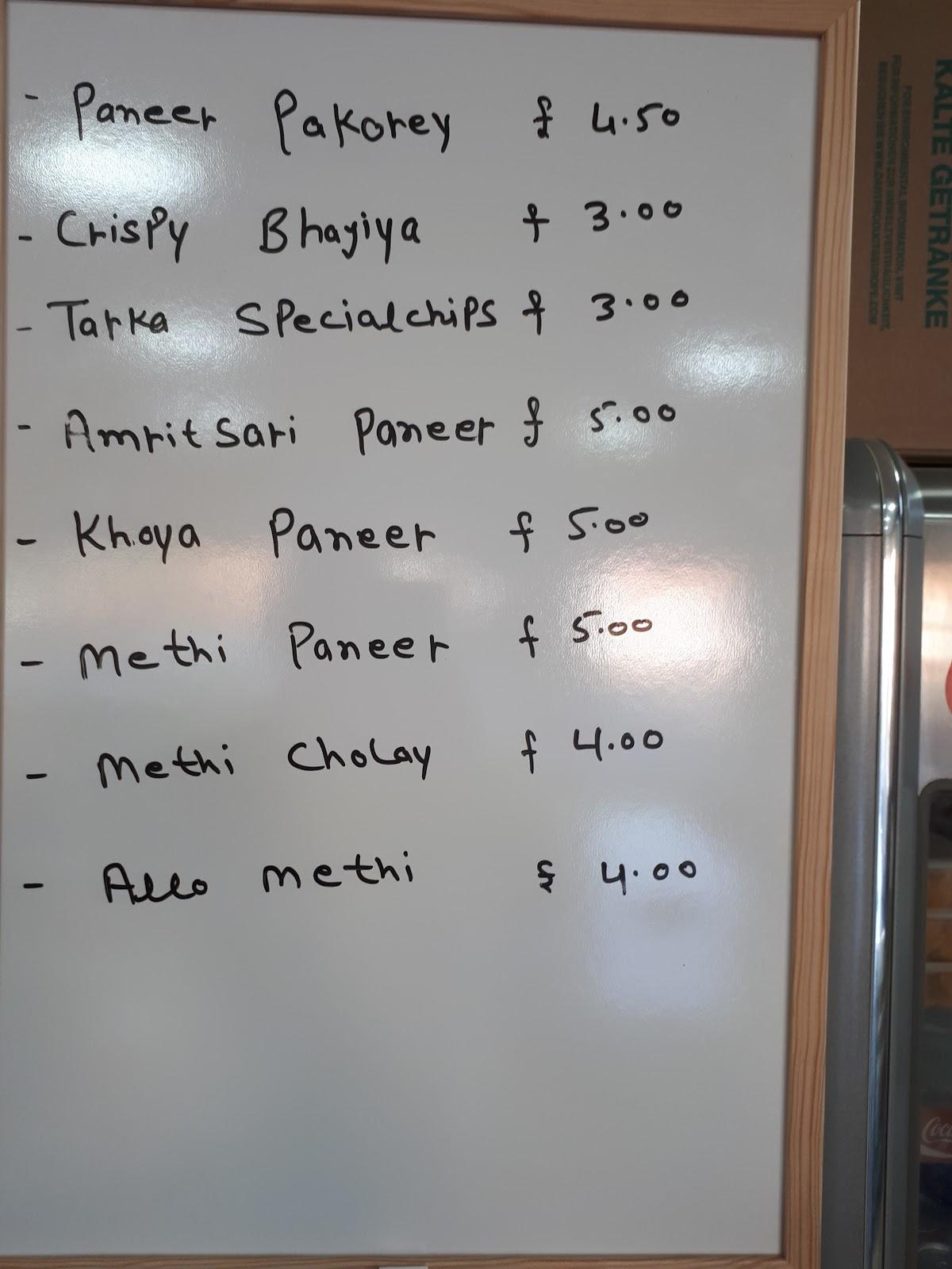 Menu at Punjabi Tarka restaurant, Leicester, 52 Belgrave Rd