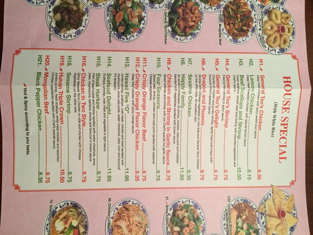 Menu at Chinese Panda restaurant, Dixon