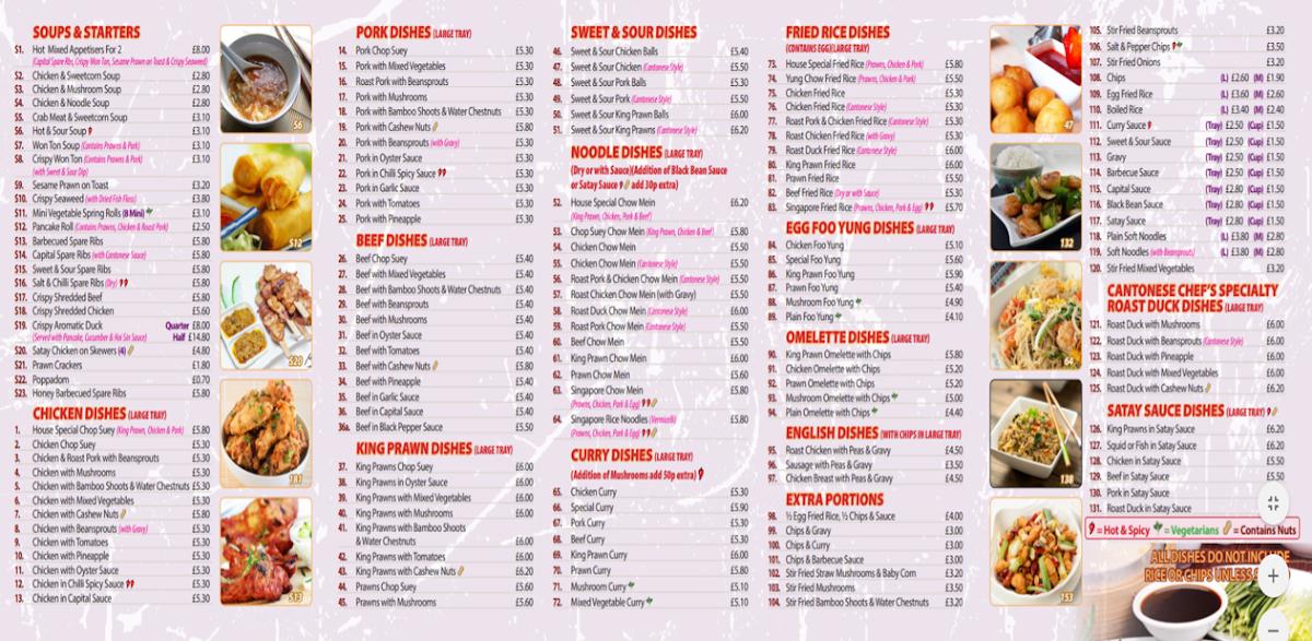 Menu at Golden Star Cardiff restaurant, Cardiff, 48 Waungron Rd