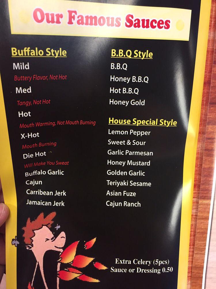 Menu at Touchdown Wings restaurant, Shelbyville