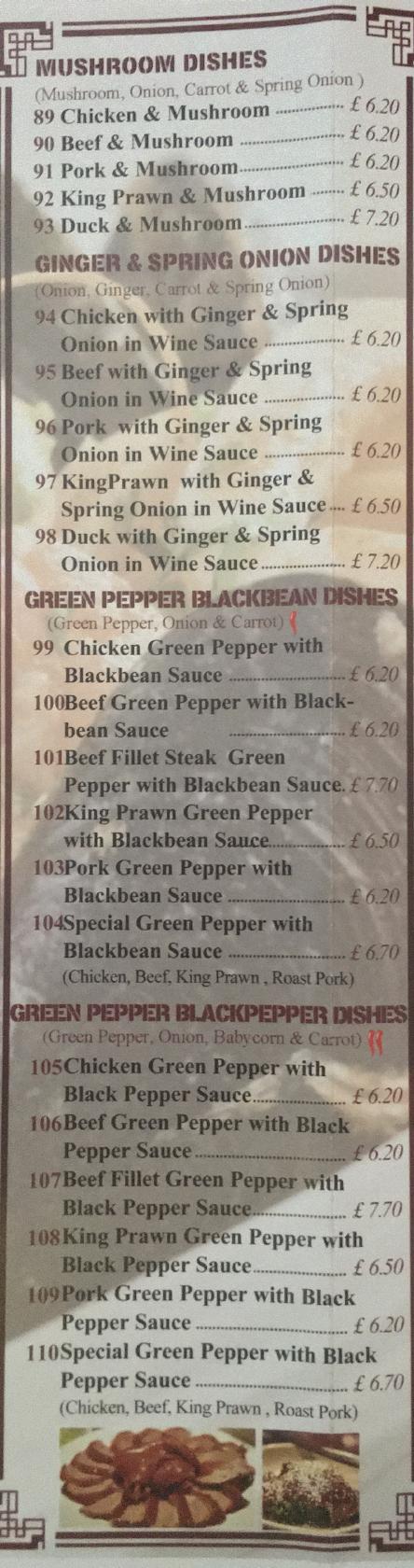 Menu at Asian Delight restaurant, Bangor