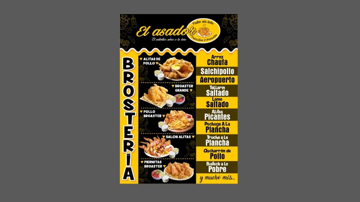 Menu at El Asador Pollos y parrillas, Peru