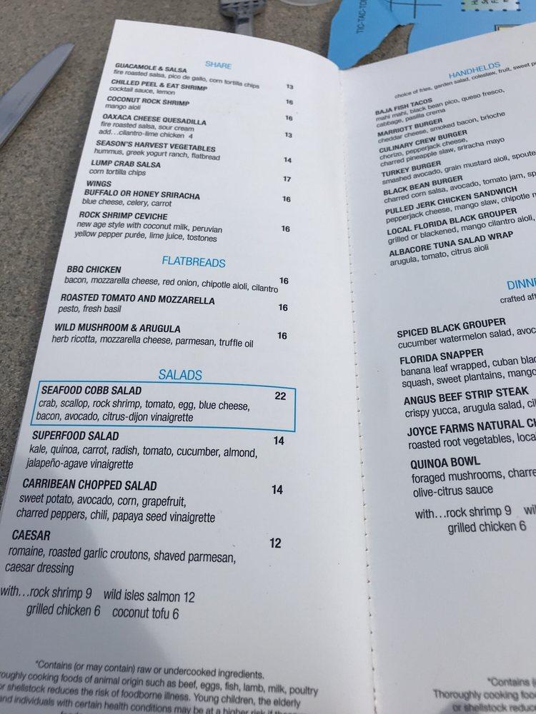 Menu at Sea Level Restaurant, Fort Lauderdale
