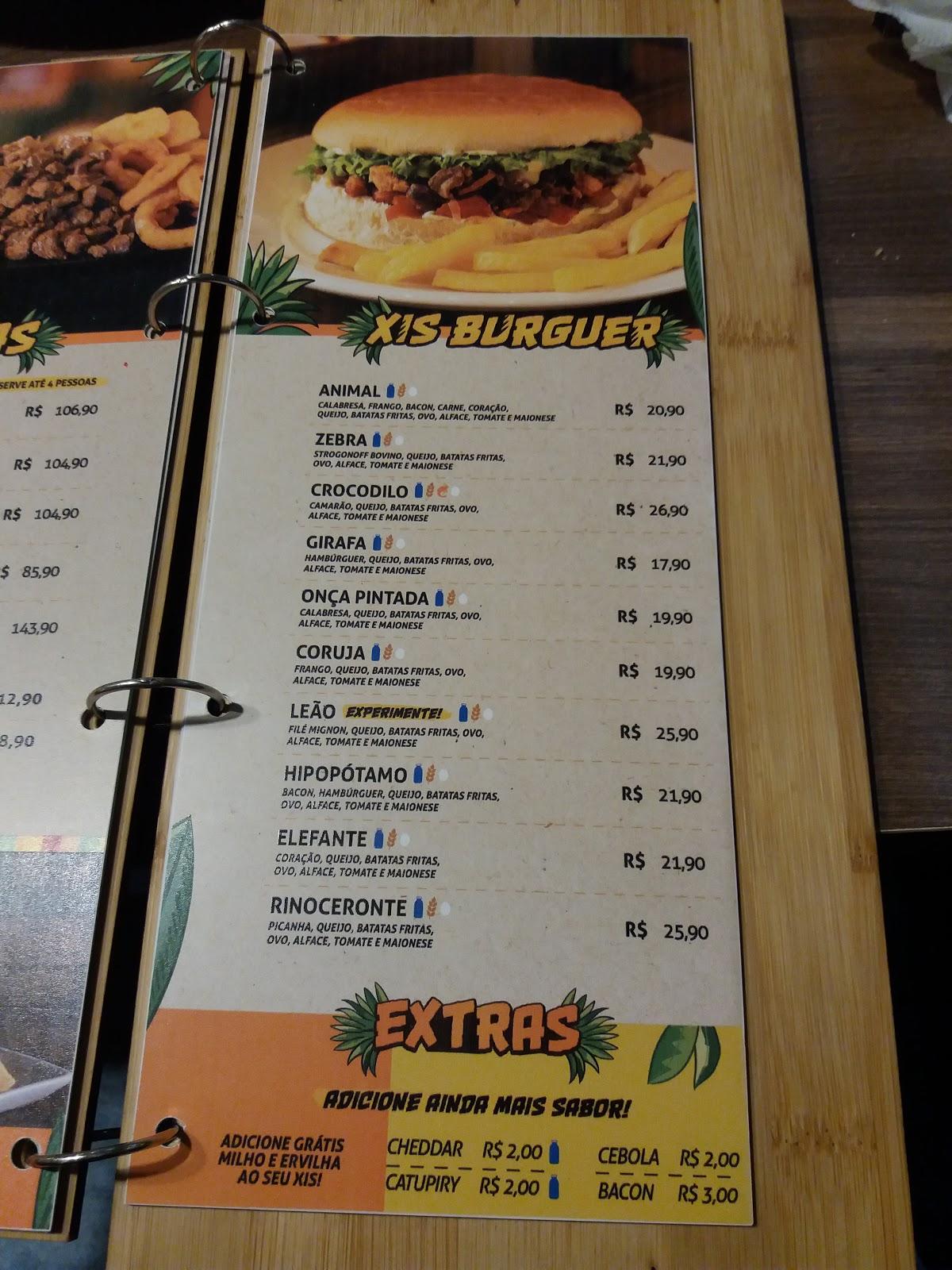 Menu em Mundo Animal Lanchonete Temática Gravataí restaurante, Gravataí