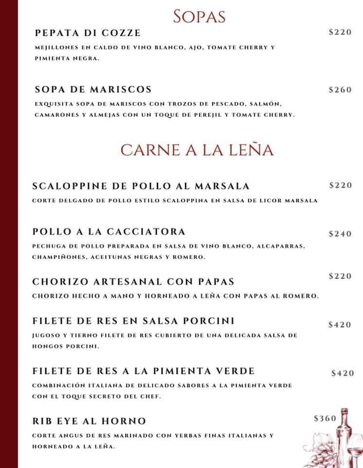 Menu at Salento pub & bar, Playa del Carmen