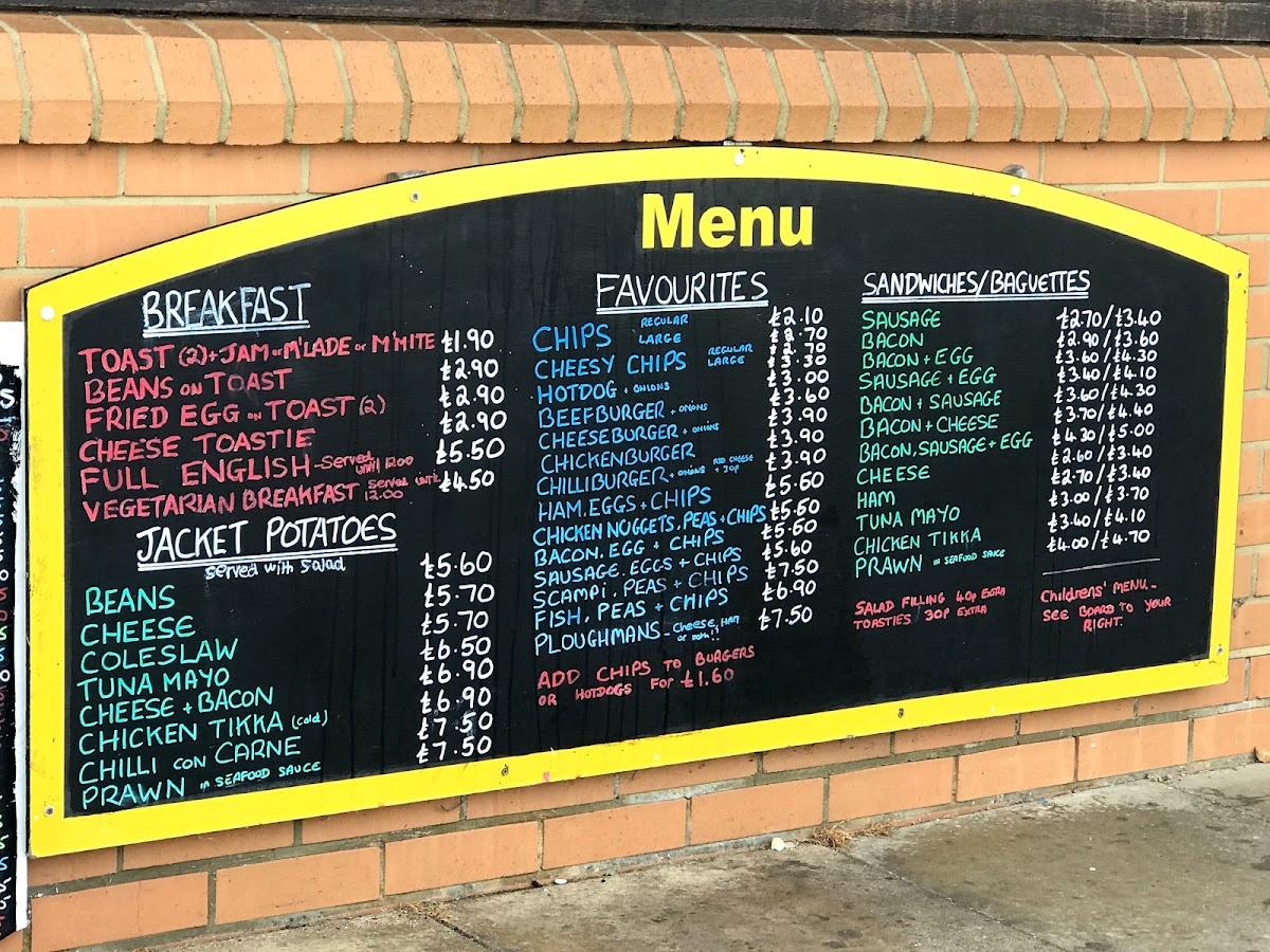 Menu at Shoreside Cafe, East Cowes