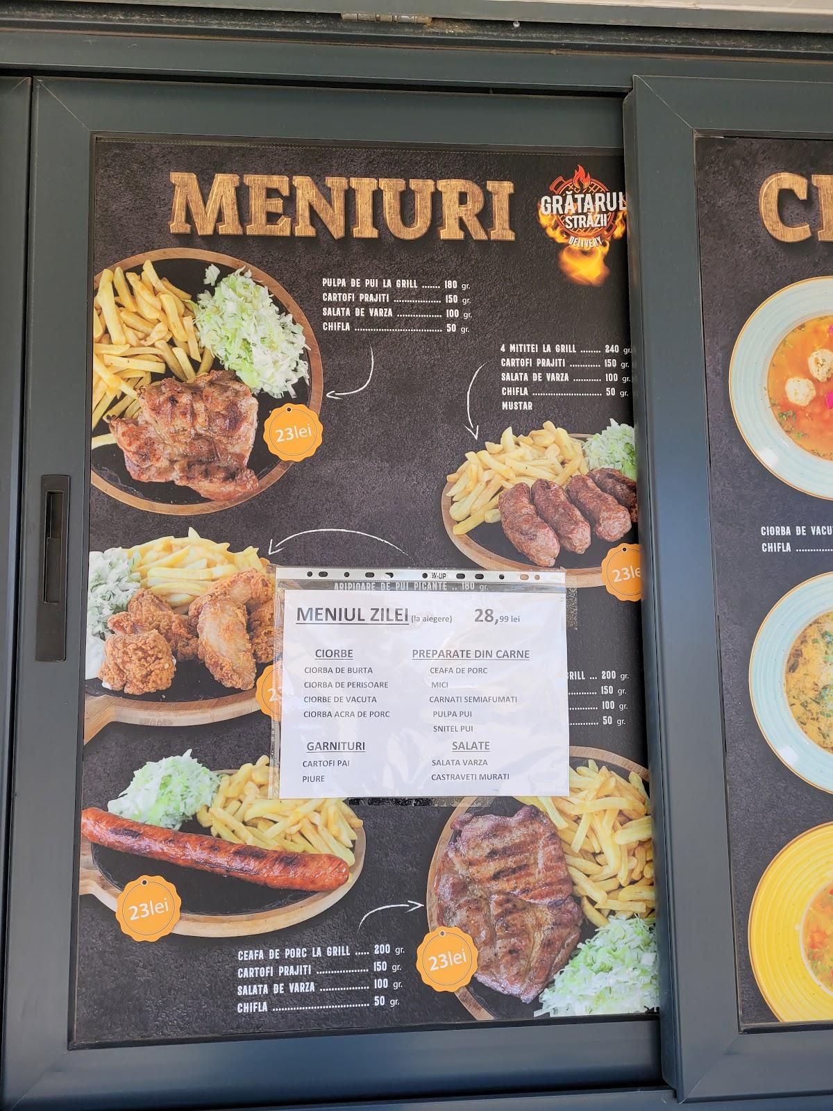 Menu at Gratarul Strazii, Otopeni