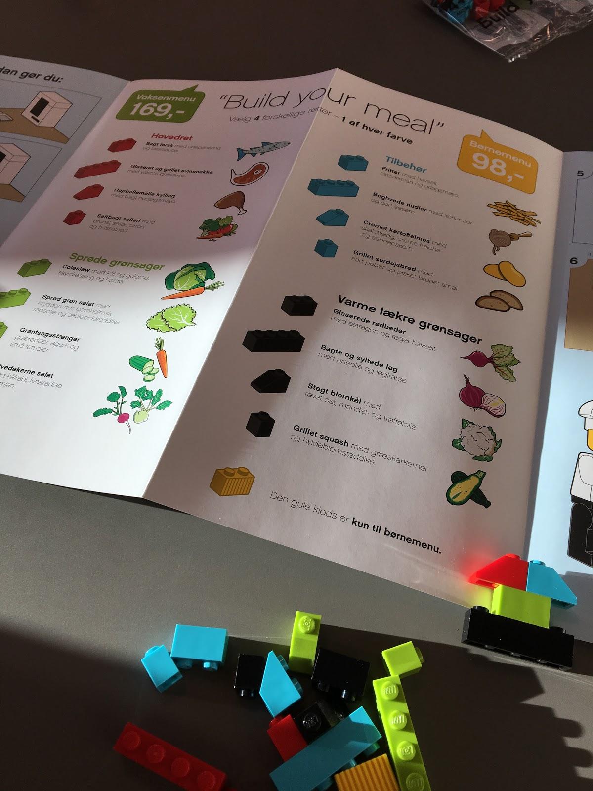 Menu at Mini Chef restaurant, Billund