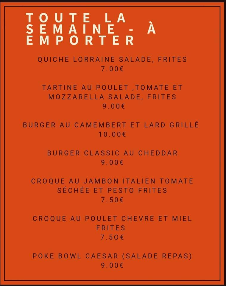 Menu at La Plancha restaurant, Rouen