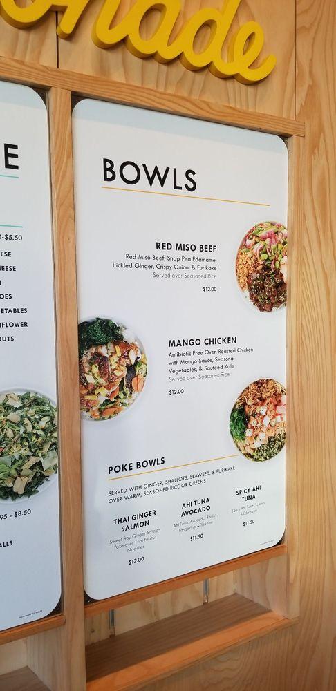Menu at Lemonade - Del Amo cafe, Torrance