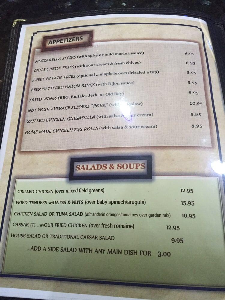 Menu at Trinity Grill & Bar, Hyattsville