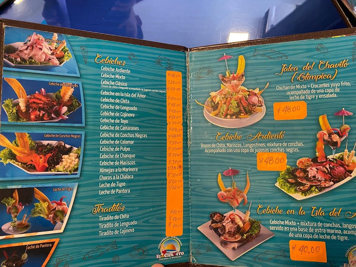 Carta del restaurante Cevicheria Hotel El Chavito 2 - Chancay, Chancay