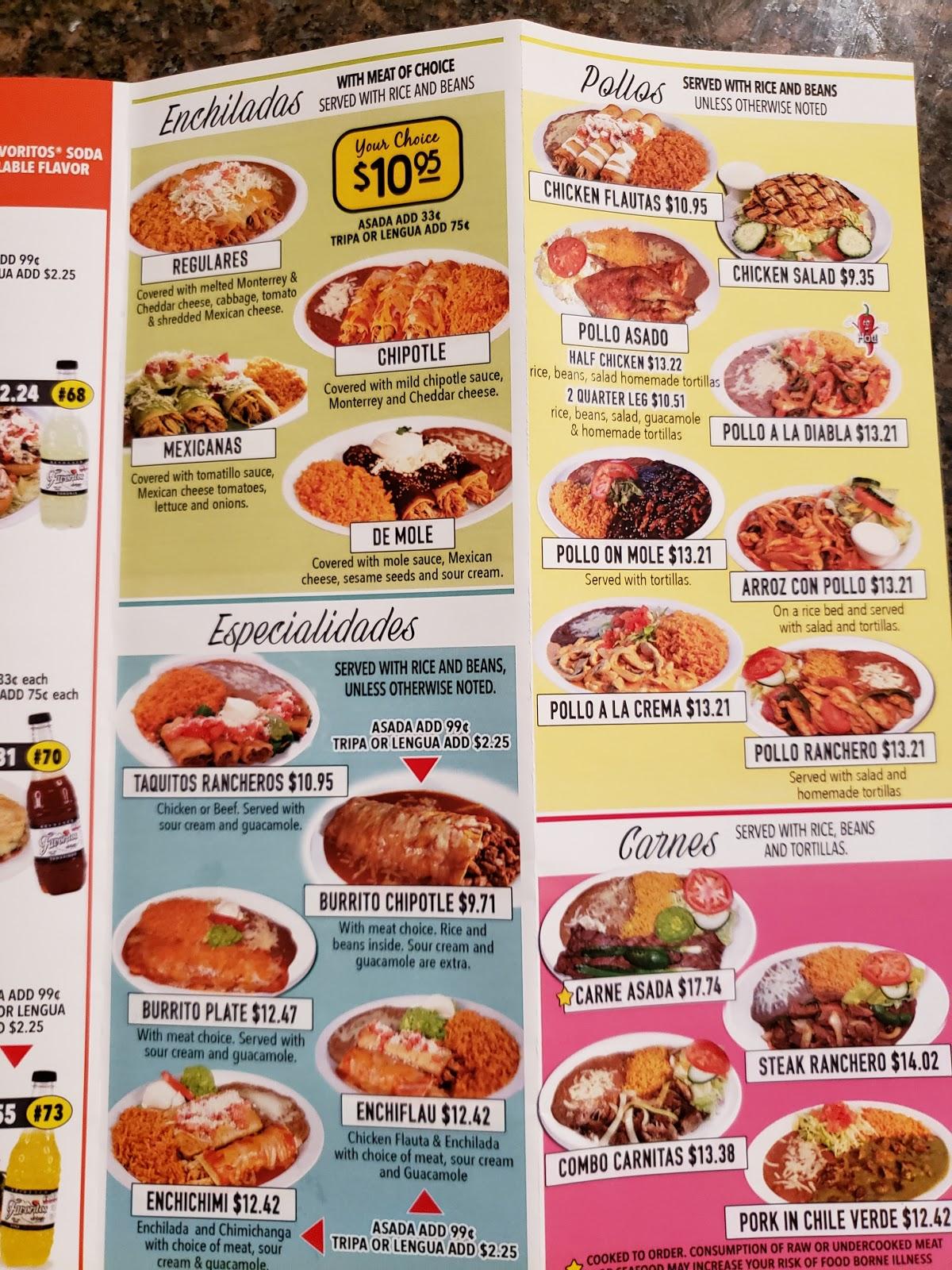 Menu at El Rinconsito Puyallup restaurant, Puyallup