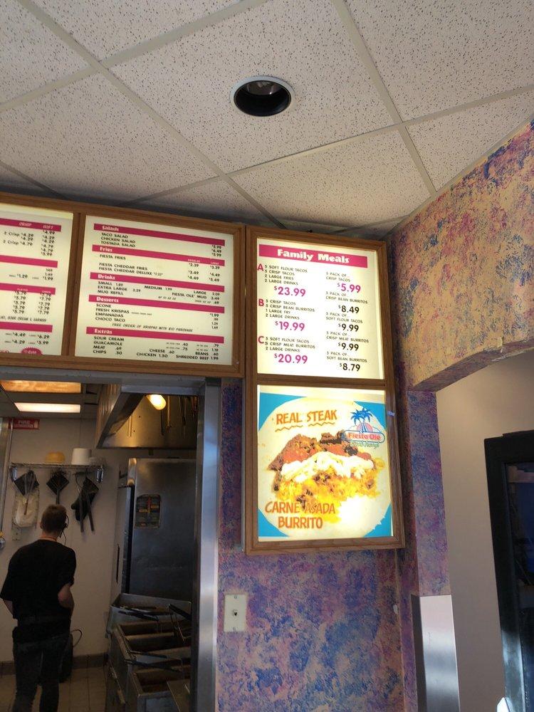 Menu at Fiesta Olé restaurant, Kearns