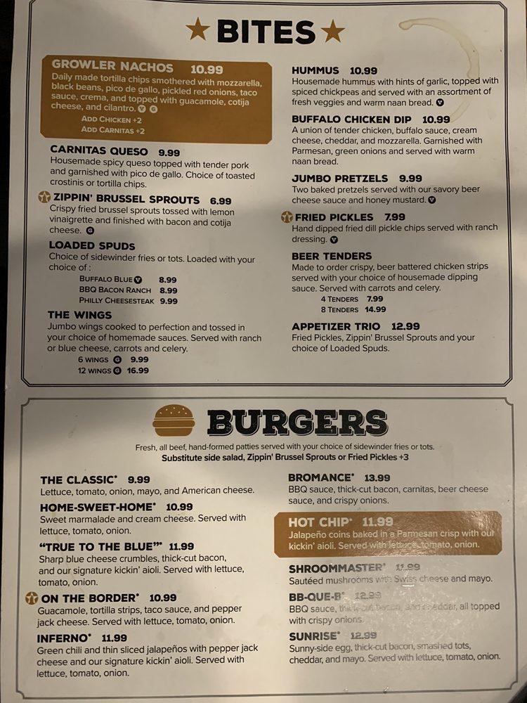 Menu at Harbor and Hops pub & bar, Jeffersonville
