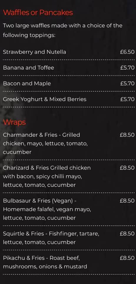 Menu at Horton's Lounge cafe, Newport