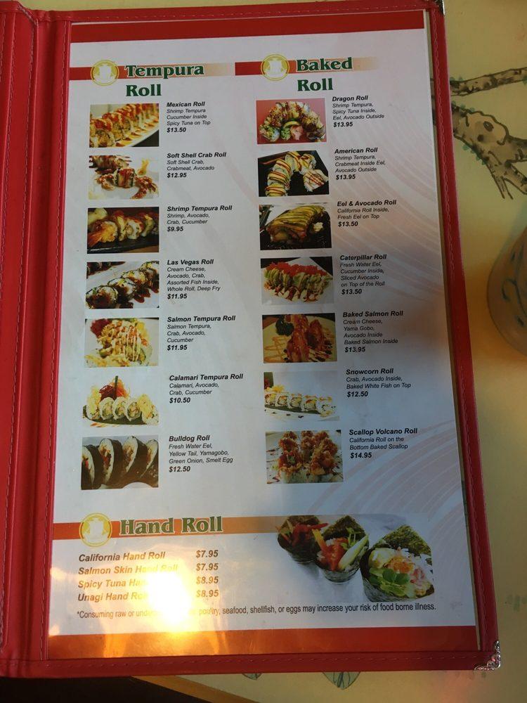 Menu at Little Tokyo In Sitka restaurant, Sitka