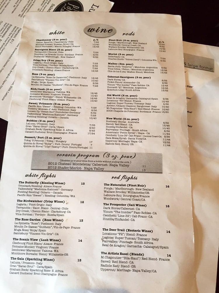 Menu at The Parkview pub & bar, Winter Park