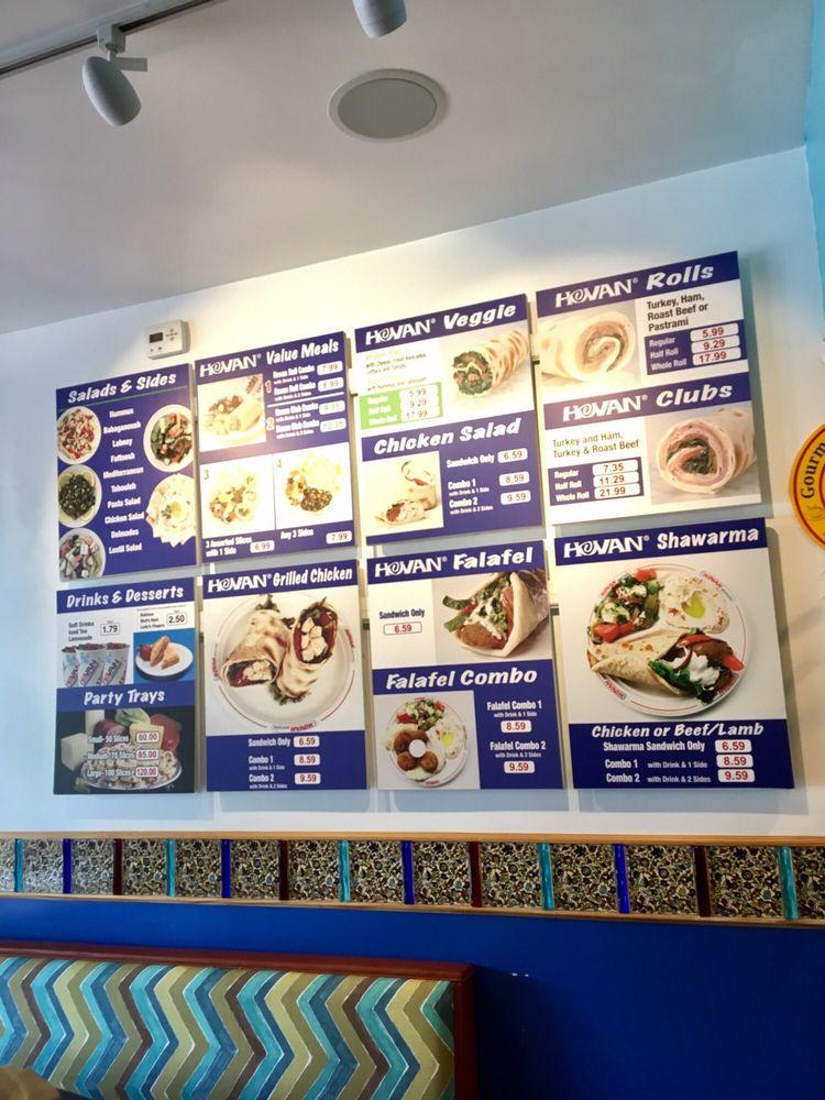 Menu at Hovan Mediterranean Gourmet restaurant, Atlanta, Johnson Ferry ...