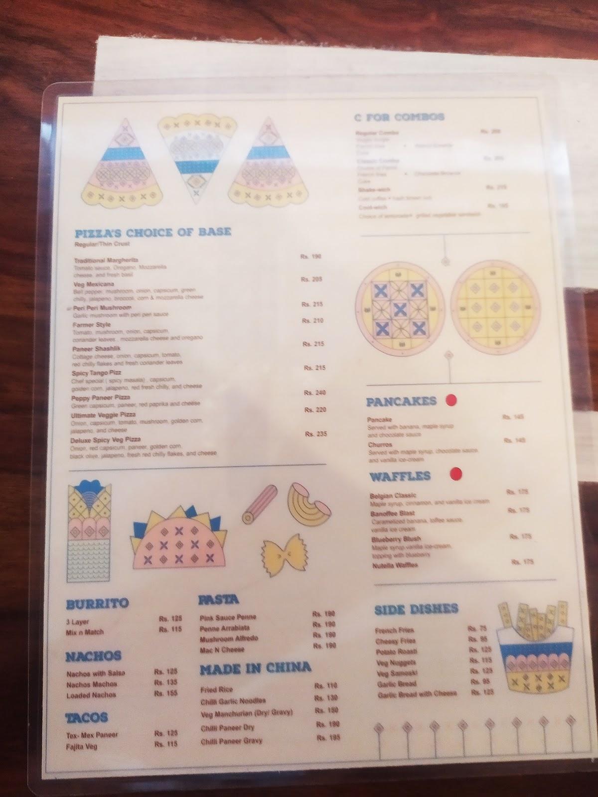 Menu at The Hazelnut Factory - Alambagh, Lucknow