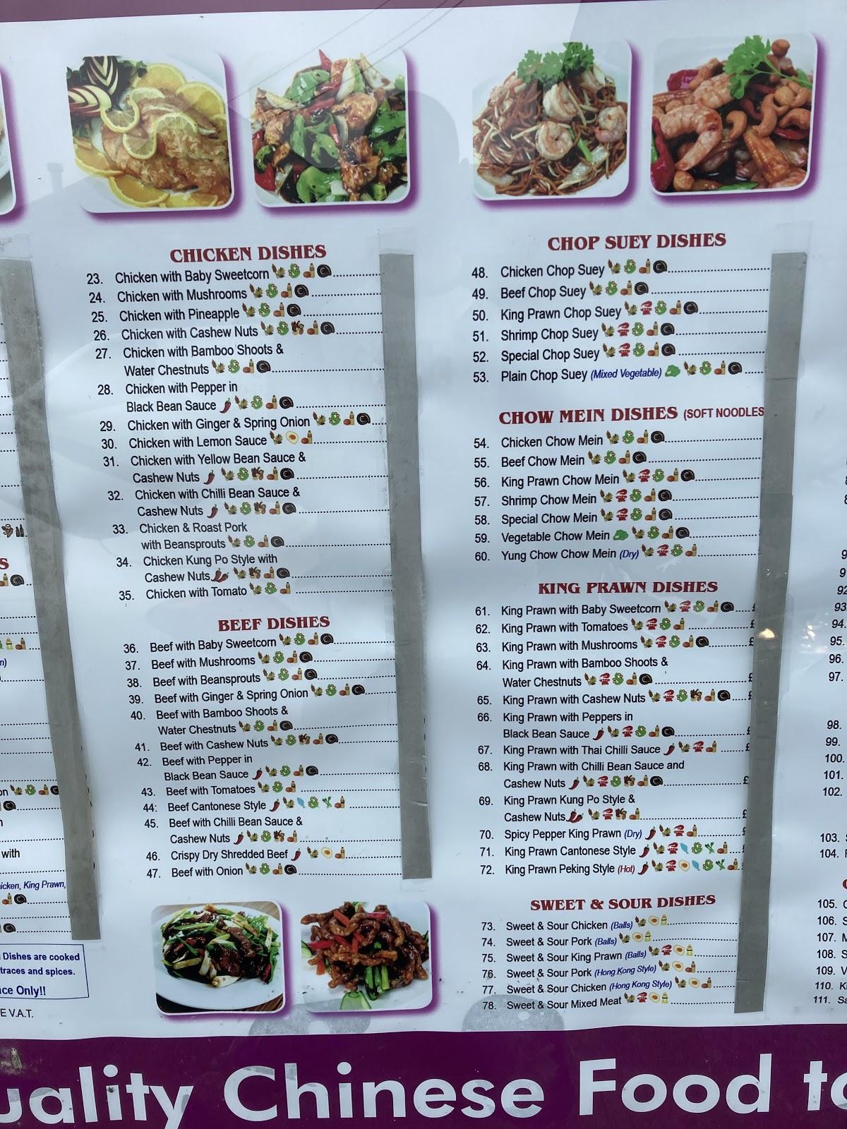 Carta del restaurante Real Ocean Chinese Takeaway, Saint Stephen