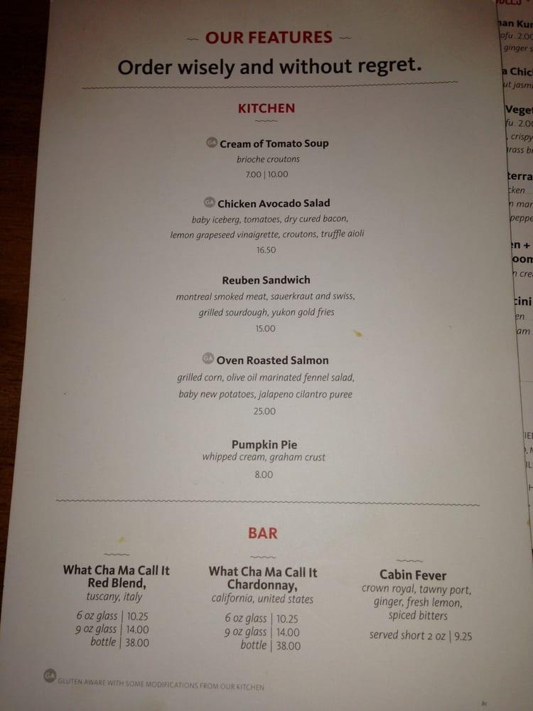 Menu at Earls Kitchen + Bar, Kelowna