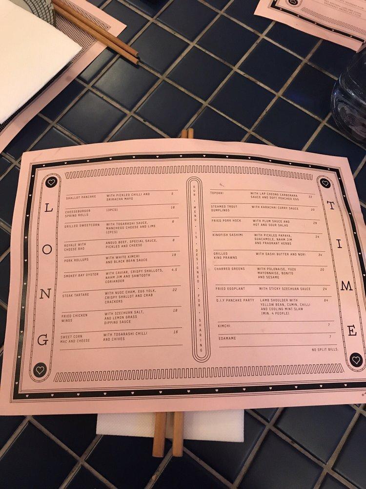 Menu at Hotel Longtime pub & bar, Adelaide