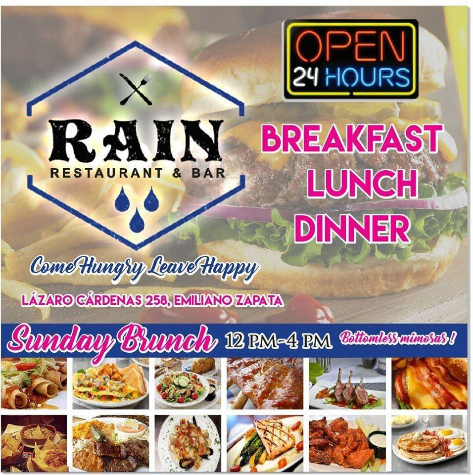 Menu at Rain Restaurant & Bar, Puerto Vallarta