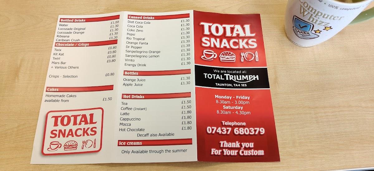 Menu at Total snacks pub & bar, Taunton