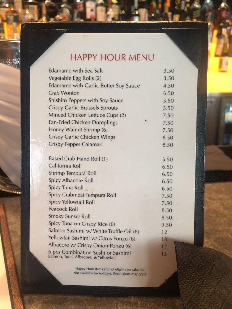 Menu at Wokcano restaurant, Culver City
