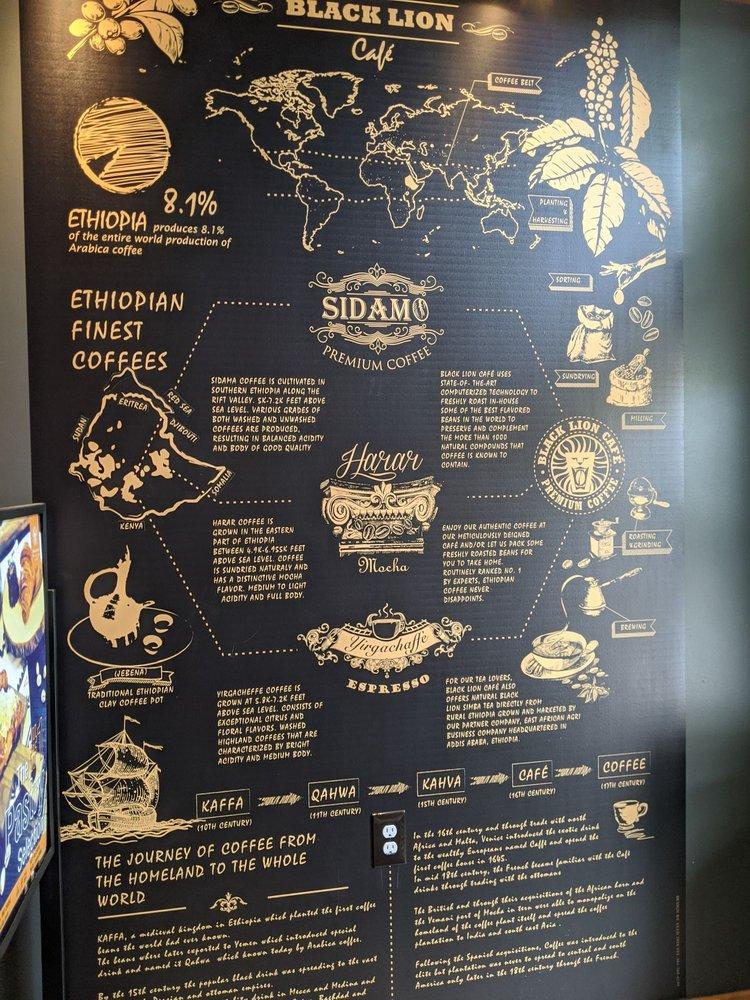 Menu at Black Lion Coffee & Café cafe, Rockville