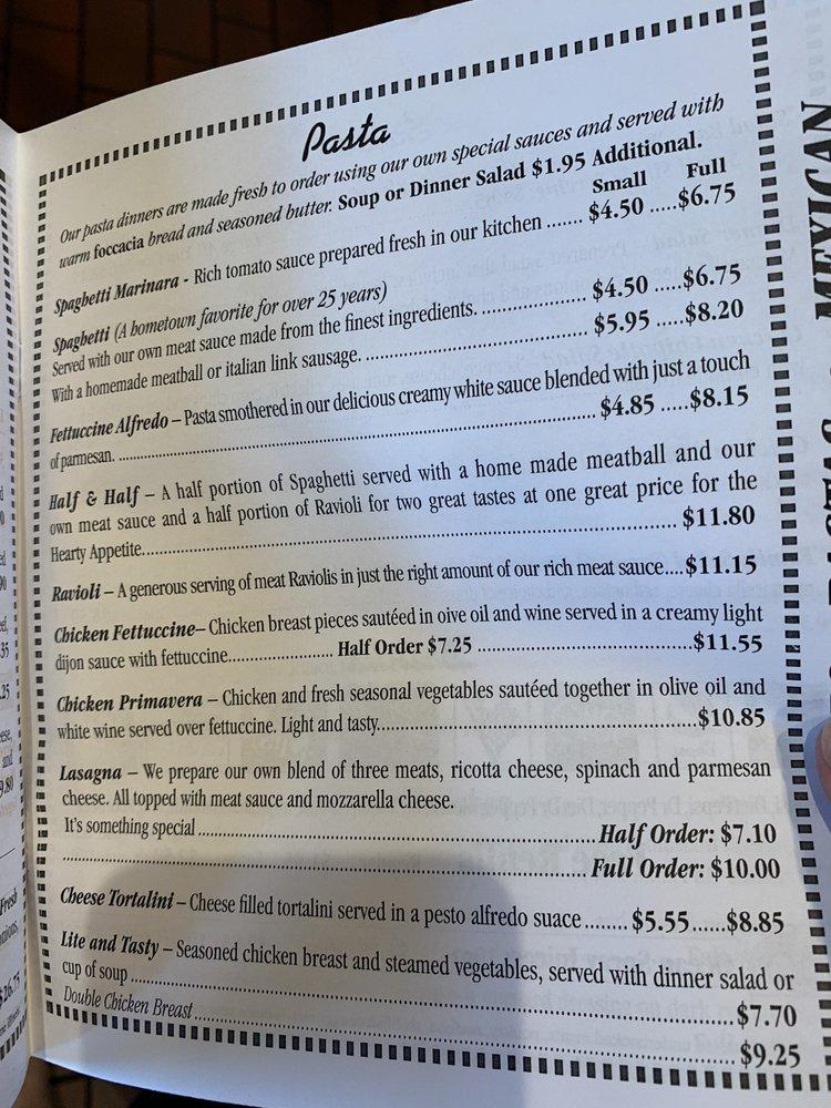 Menu at Sunshine Pizza pizzeria, Saint Helens