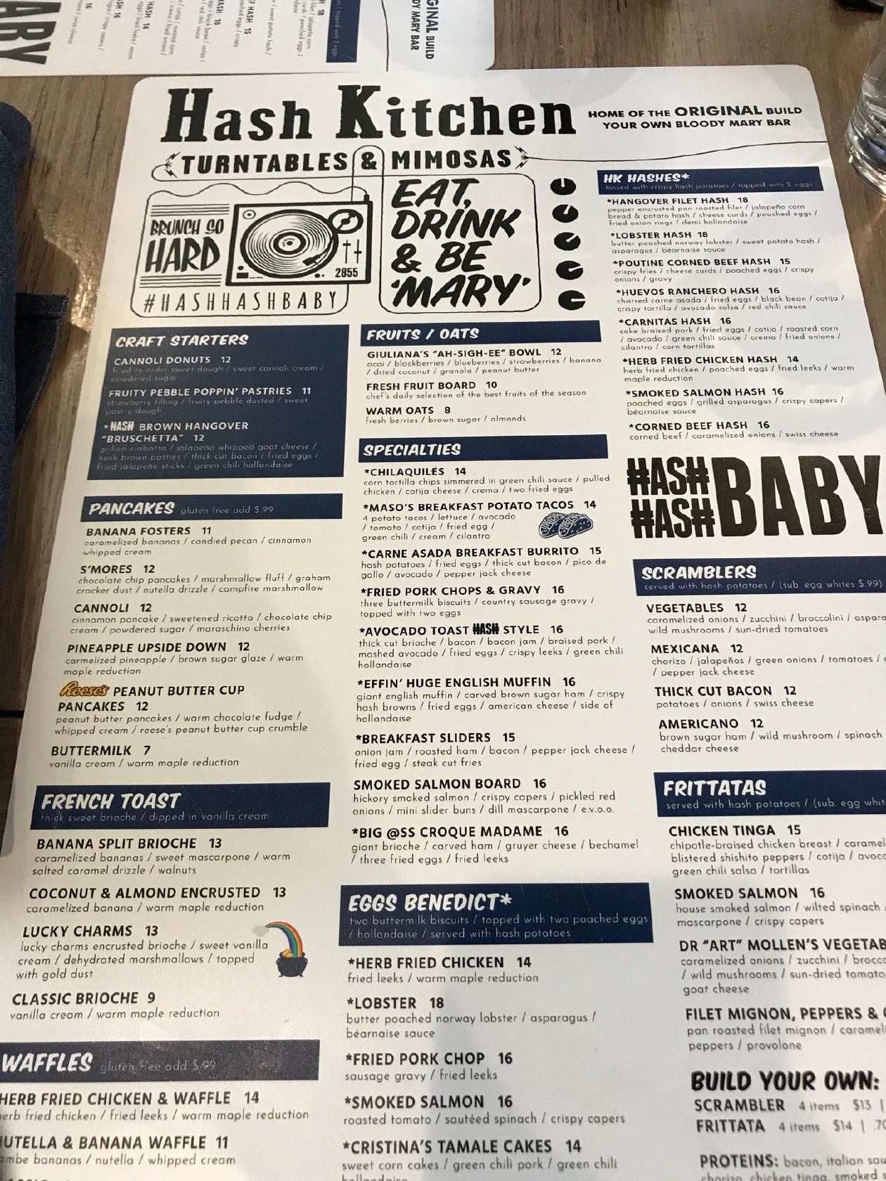 Hash Kitchen Arcadia in Phoenix - Restaurant menu and reviews