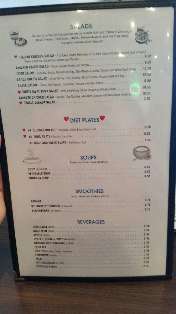 Menu at Tio's Cafe, Simi Valley