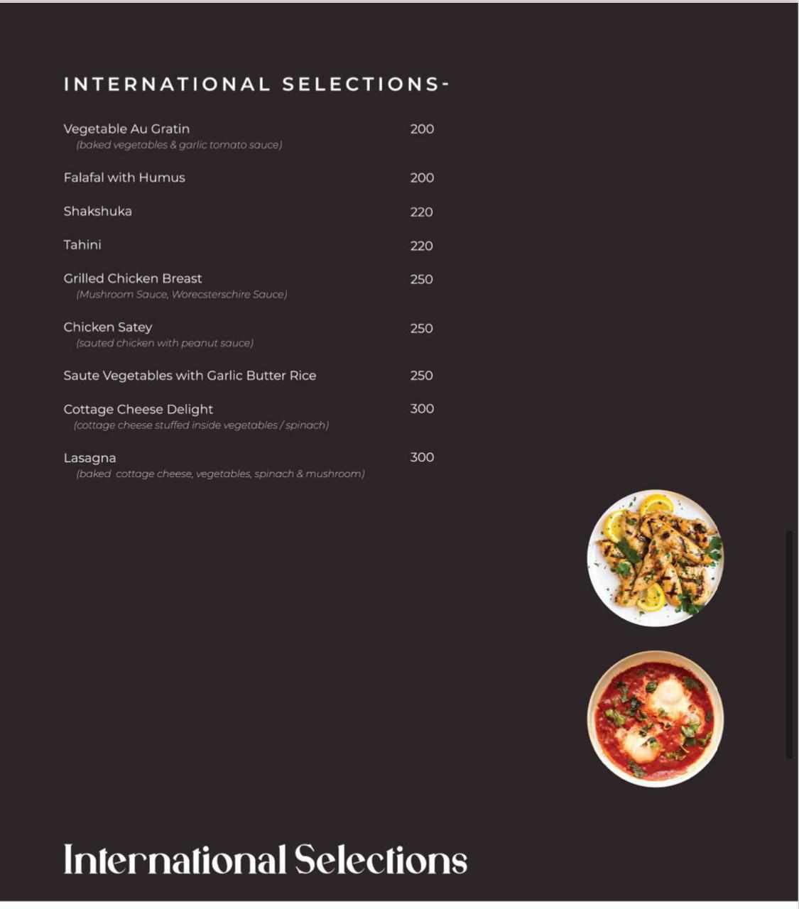 Menu at Yodo Cafe, Kasol
