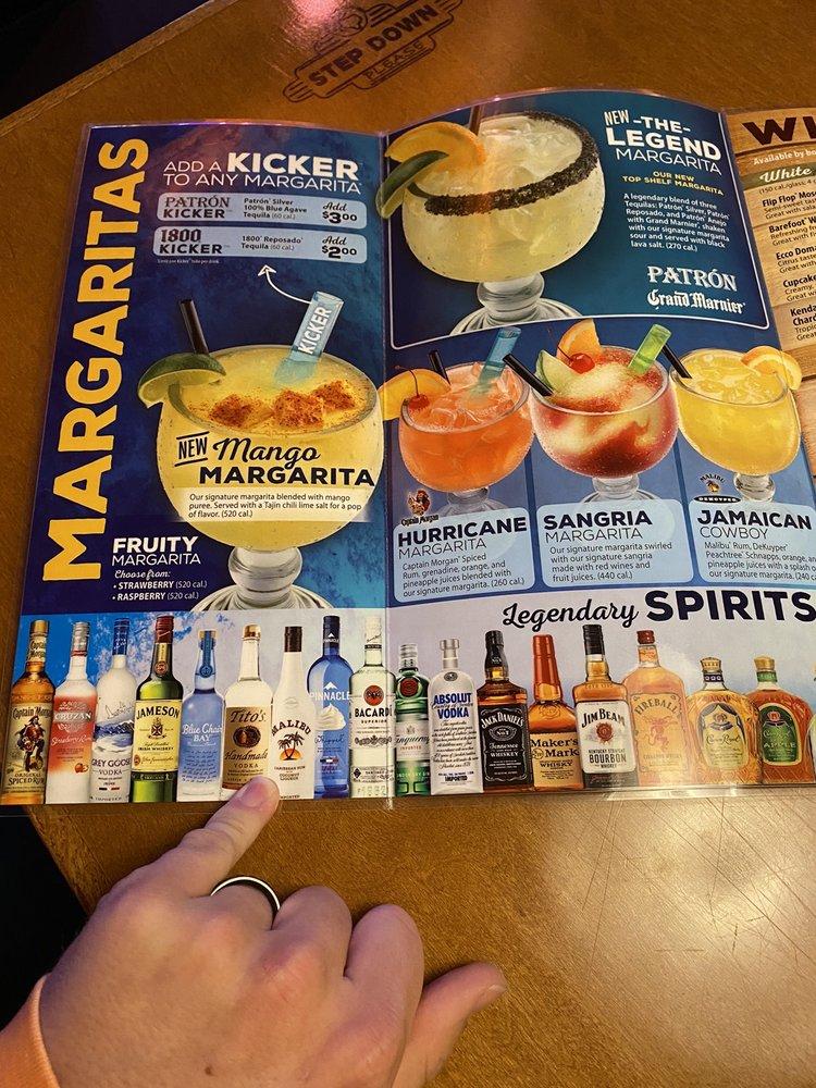 Menu at Texas Roadhouse steakhouse, Joint Base Lewis-McChord
