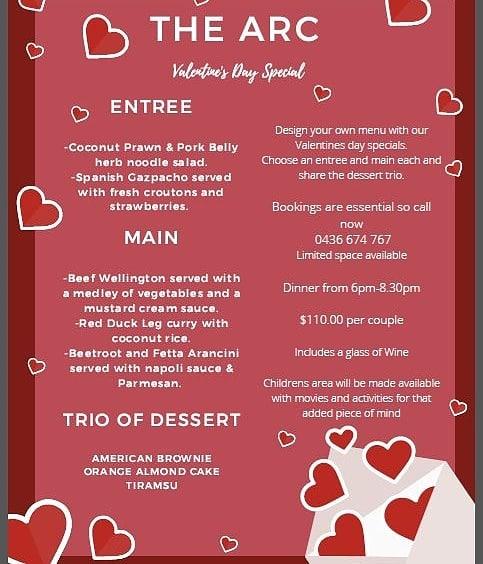 Menu at The ARC pub & bar, Alyangula